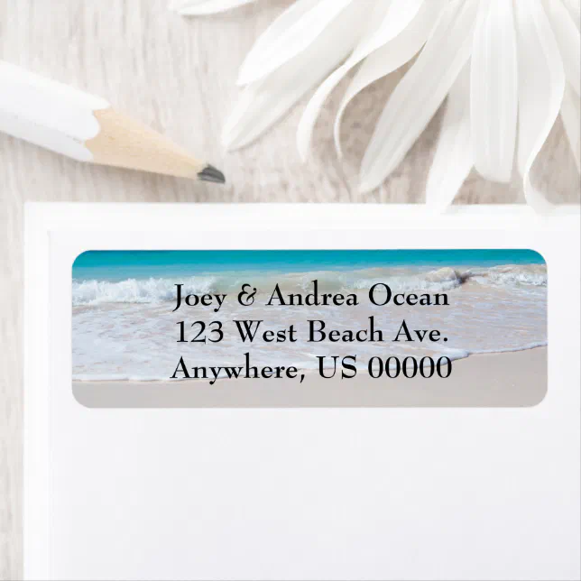 Beach and Ocean Custom Return Address Labels | Zazzle