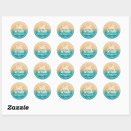 Beach And Ocean Salt Scrub Labels | Zazzle
