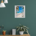 Beach and Ocean View Faux Window Poster | Zazzle