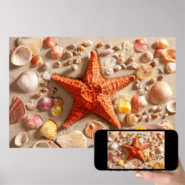 Beach And Sand Starfish Poster | Zazzle