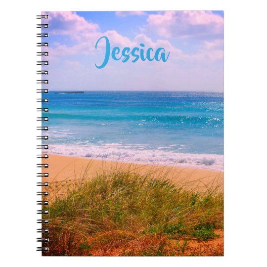 Conch on Beach In Loving Memory Guestbook Notebook | Zazzle.com