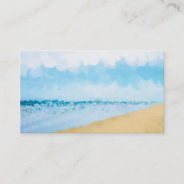 beach art custom business card template | Zazzle