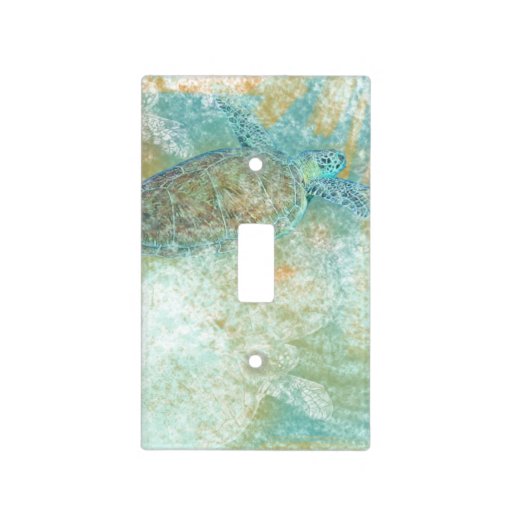 Beach Art with Sea Turtle | Light Switch Cover | Zazzle