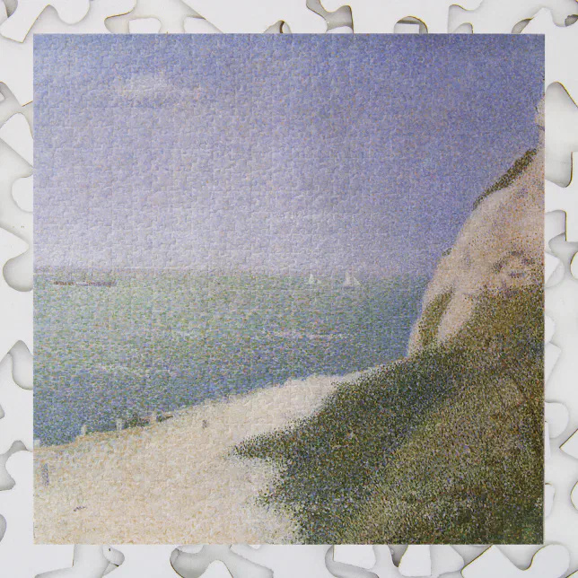 Beach at Honfleur by Georges Seurat, Vintage Art Jigsaw Puzzle | Zazzle