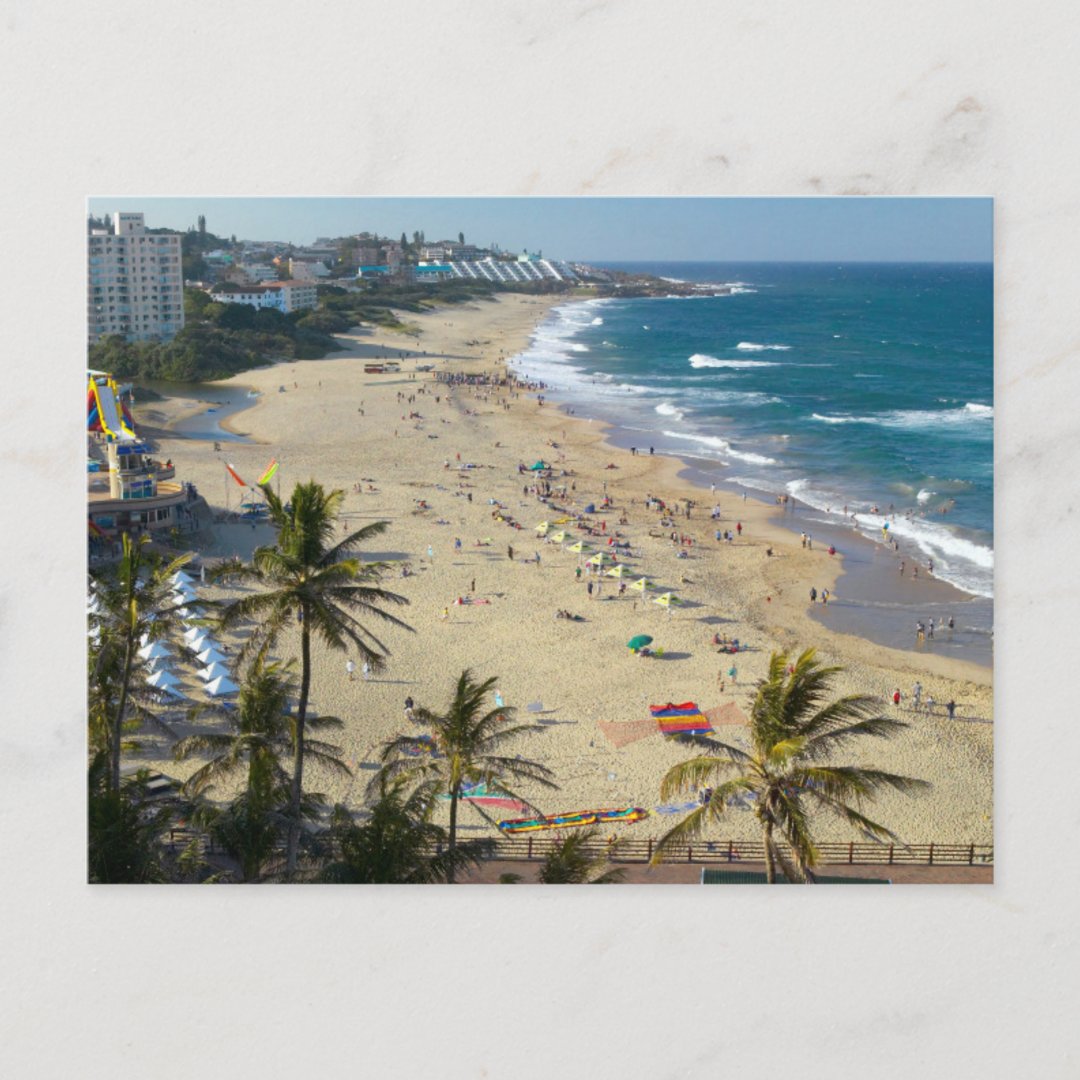 Beach At Margate, South Coast, Kwazulu-Natal Postcard | Zazzle