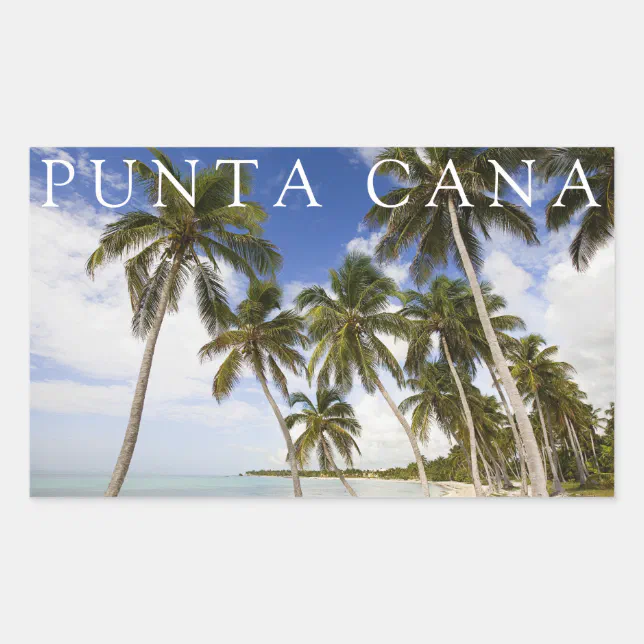 Beach at Punta Cana | Dominican Republic Rectangular Sticker | Zazzle