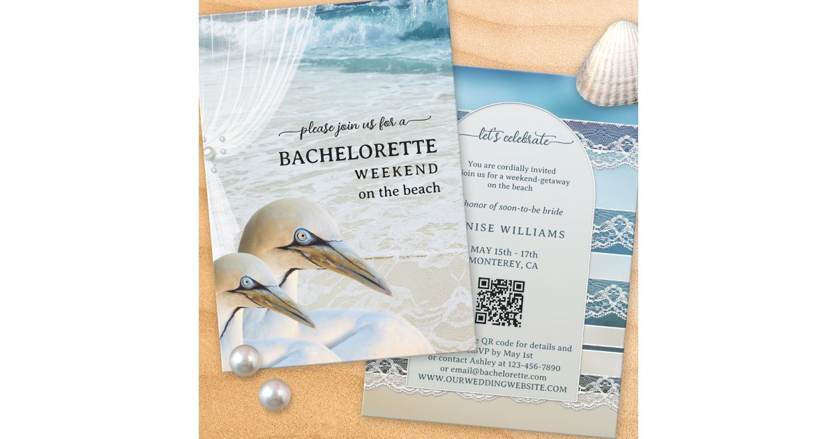 Beach Bachelorette Weekend Getaway Invitation | Zazzle
