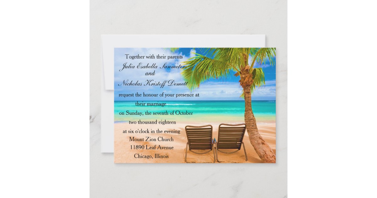 Beach Background Invitation | Zazzle