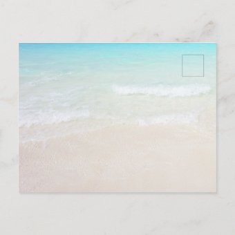 Beach Background Postcard Wedding Invitation | Zazzle