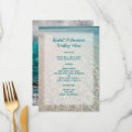 Beach Background Wedding Menu | Zazzle