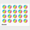Beach Ball | Beach Theme | Pool Party Classic Round Sticker | Zazzle
