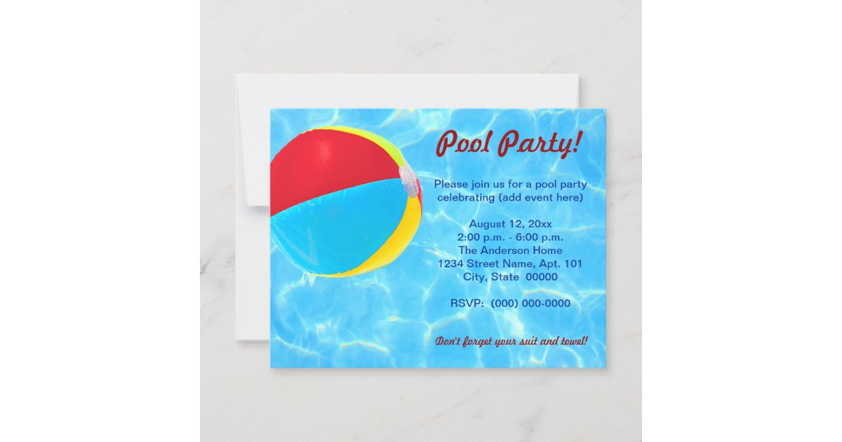 Beach Ball Invitations | Zazzle