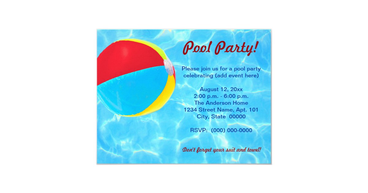 Beach Ball Invitations | Zazzle.com