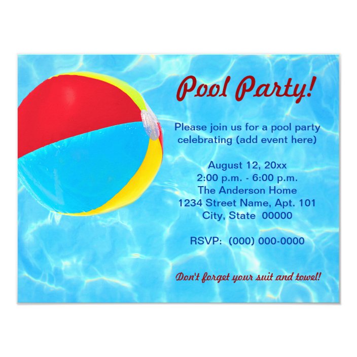 Beach Ball Invitations | Zazzle.com