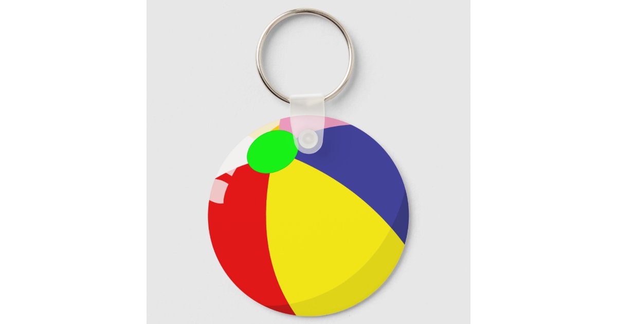 Beach Ball Keychain | Zazzle
