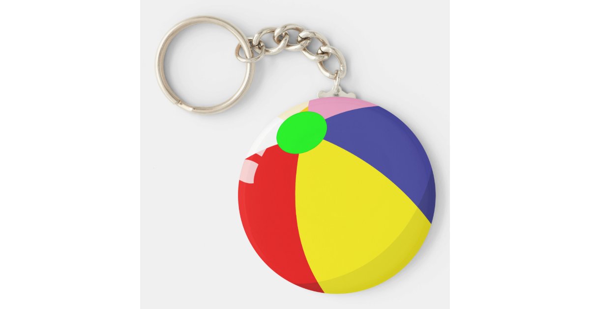 Beach Ball Keychain | Zazzle.com