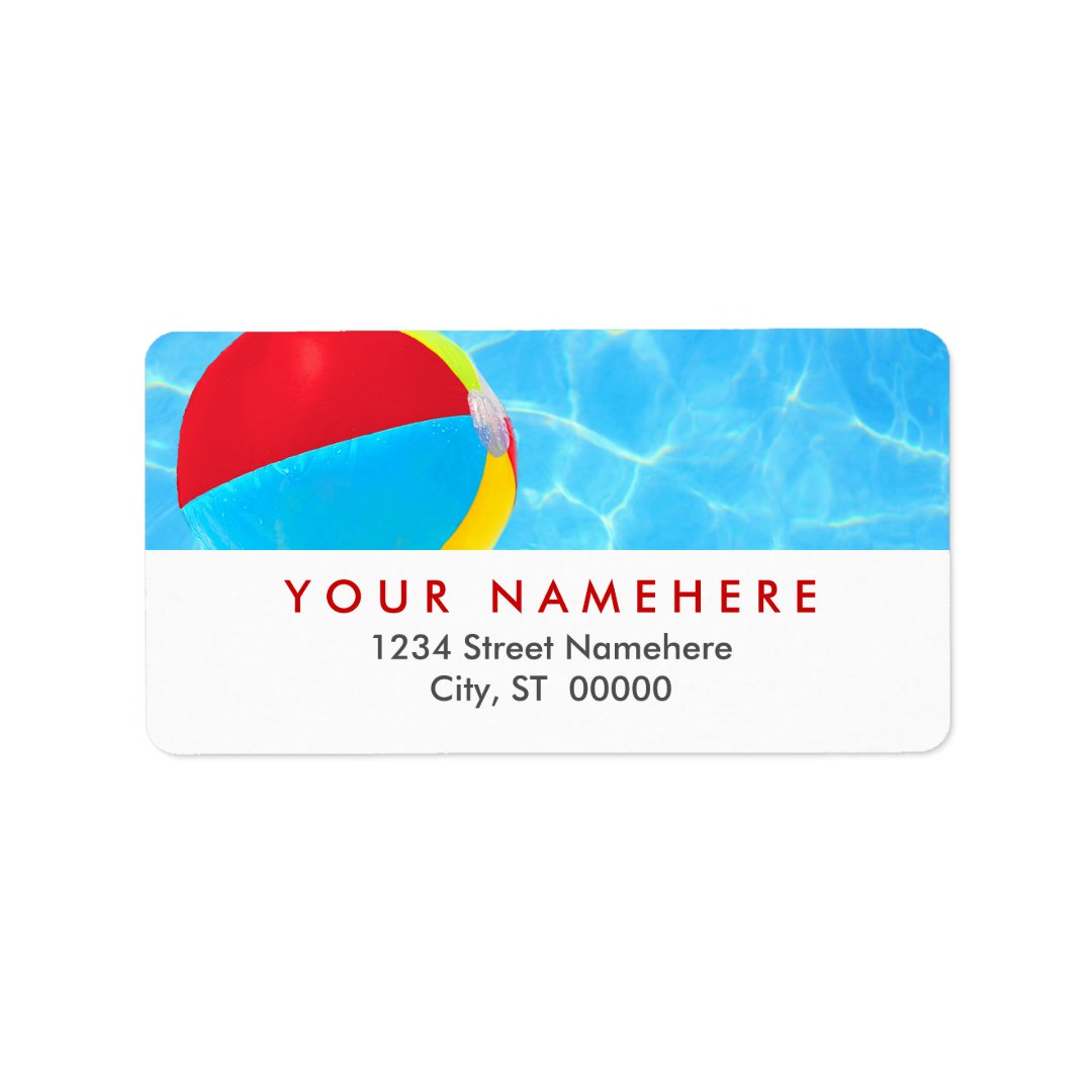 Beach Ball Labels | Zazzle