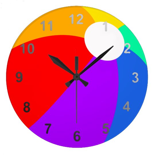 Beach Ball Large Clock | Zazzle.com