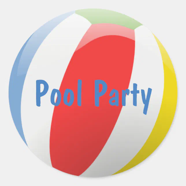 Beach Ball Party Envelope Seal | Zazzle