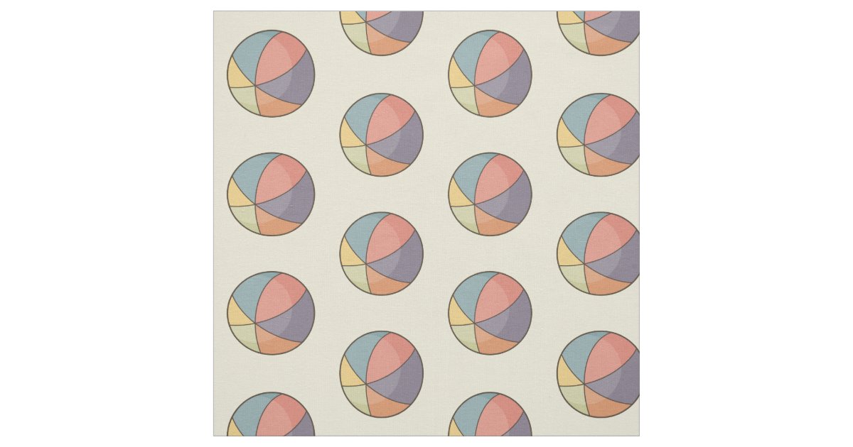 Beach Ball Pattern Fabric | Zazzle