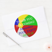 Beach Ball Pool Party Thank You Classic Round Sticker | Zazzle