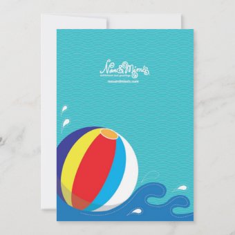 Beach Ball Swimming Birthday Pool Party Invitation | Zazzle
