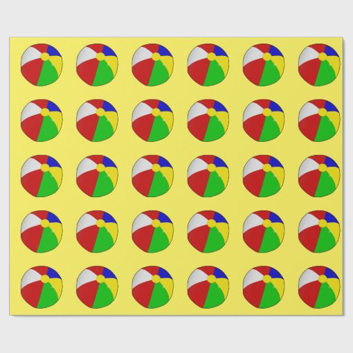 Beach Ball Wrapping Paper | Zazzle