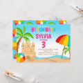 Beach Bash Birthday Party Invitation Invite | Zazzle