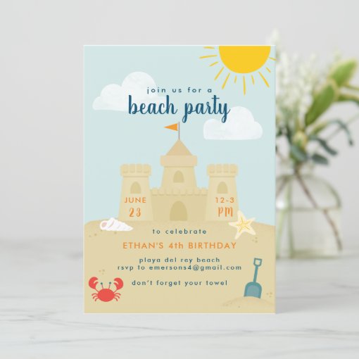 Beach Bash Invitation | Zazzle