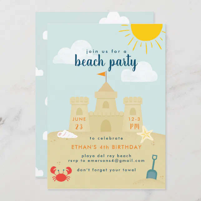 Beach Bash Invitation | Zazzle