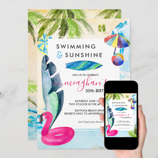 Beach Bash | Summer Party Invitation | Zazzle