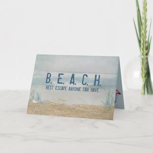 Beach birthday card | Zazzle