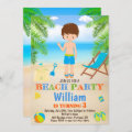 Beach birthday invitation Beach invitation for boy | Zazzle