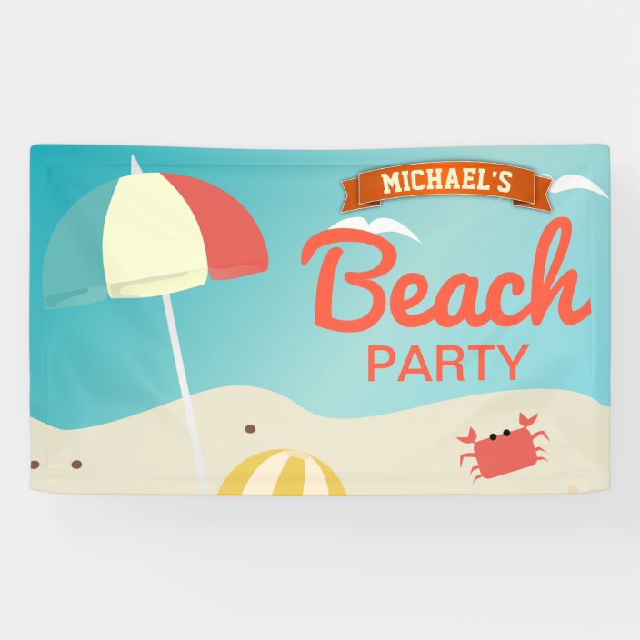 Beach Birthday Party Banner | Zazzle.com