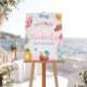 Beach Birthday Sign, Pool Party Welcome Sign | Zazzle