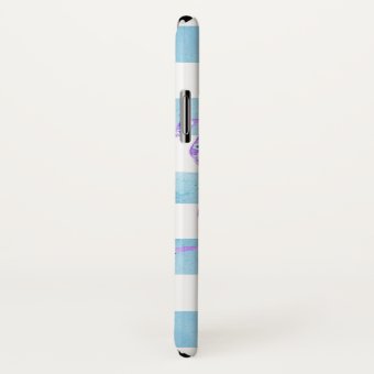 Beach Blue White Striped Watercolor Purple Octopus Case-Mate iPhone ...