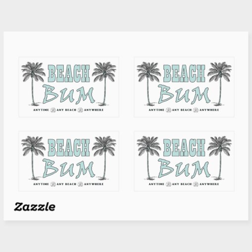Beach Bum Stickers | Zazzle
