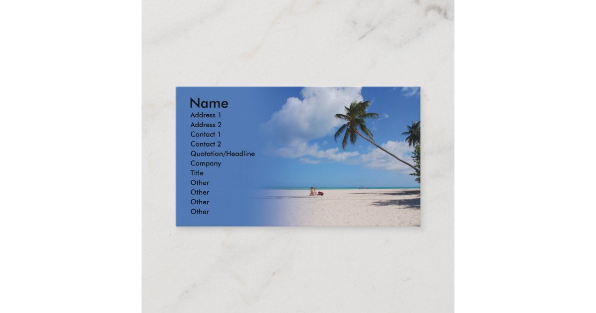 Beach Business Card | Zazzle