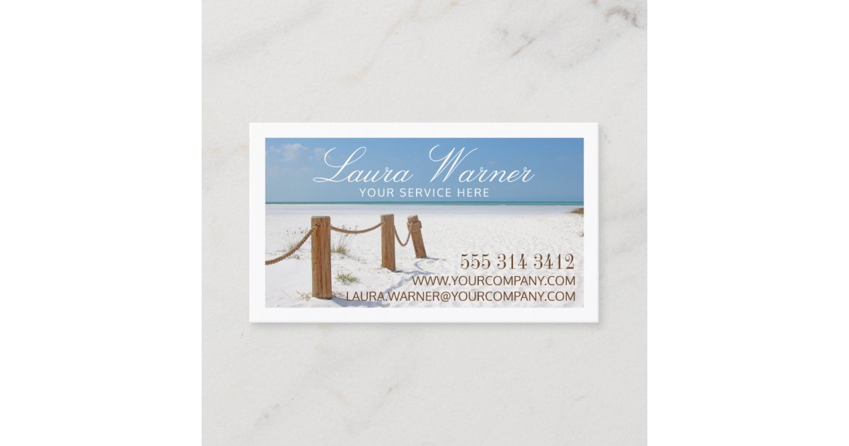 Beach Business Card | Zazzle