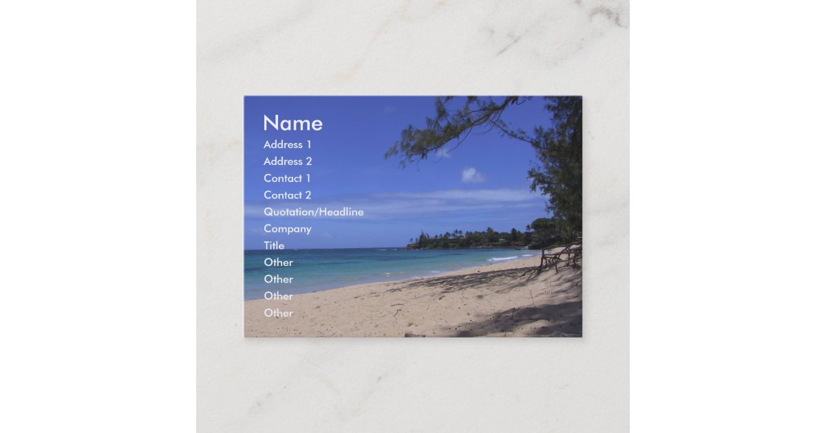 Beach Business Card | Zazzle