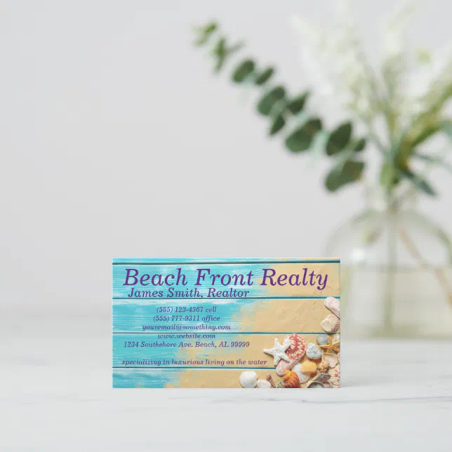 Beach Business Card | Zazzle