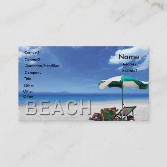 Beach Business Card | Zazzle.com