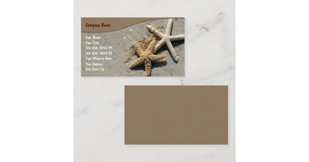 Beach Business Cards | Zazzle
