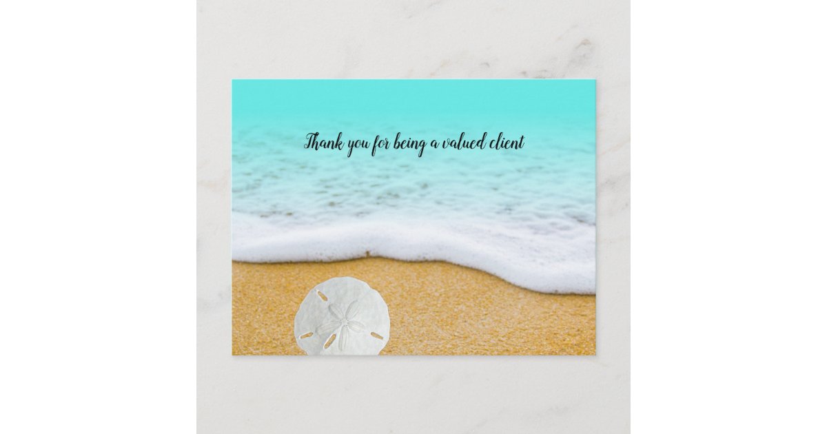 Beach Business Thank You Advertisement Postcard | Zazzle