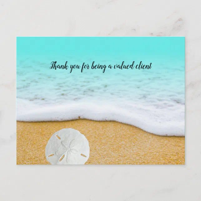 Beach Business Thank You Advertisement Postcard | Zazzle