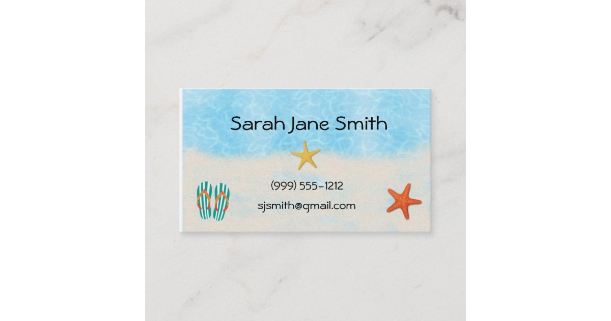 Beach calling cards / business cards (#BUS 009) | Zazzle