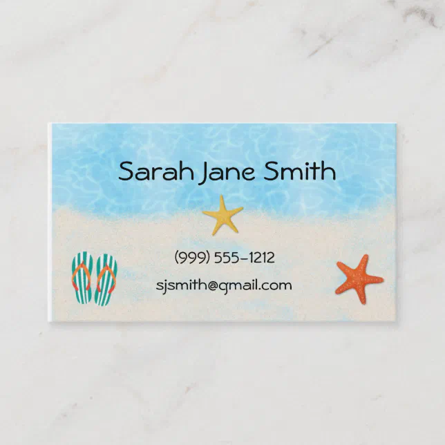 Beach calling cards / business cards (#BUS 009) | Zazzle