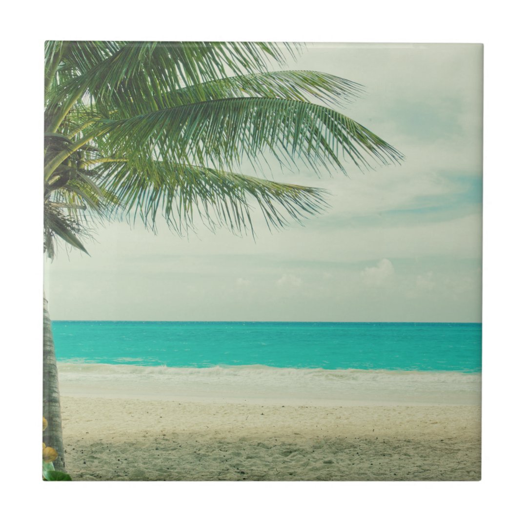 Beach Ceramic Tile | Zazzle