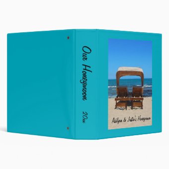 Beach Chair Caribbean Blue Ocean Photo Album 3 Ring Binder | Zazzle