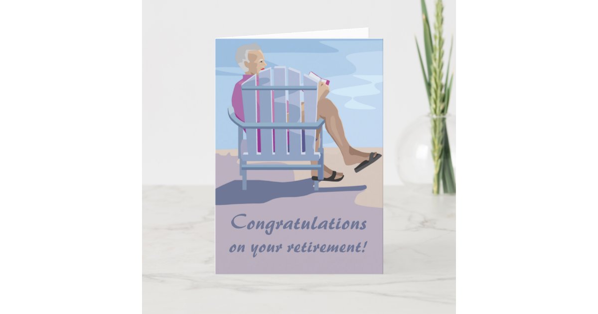 Beach Chair Retirement Card | Zazzle.com